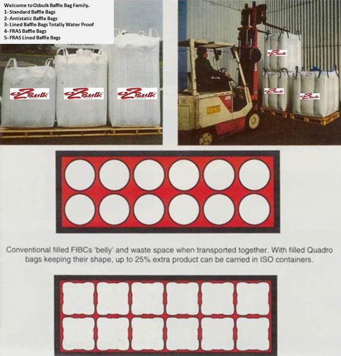 BAFFLE FIBCs (Bulk Bags) - Ozbulk Bags & Bulk Packaging Products